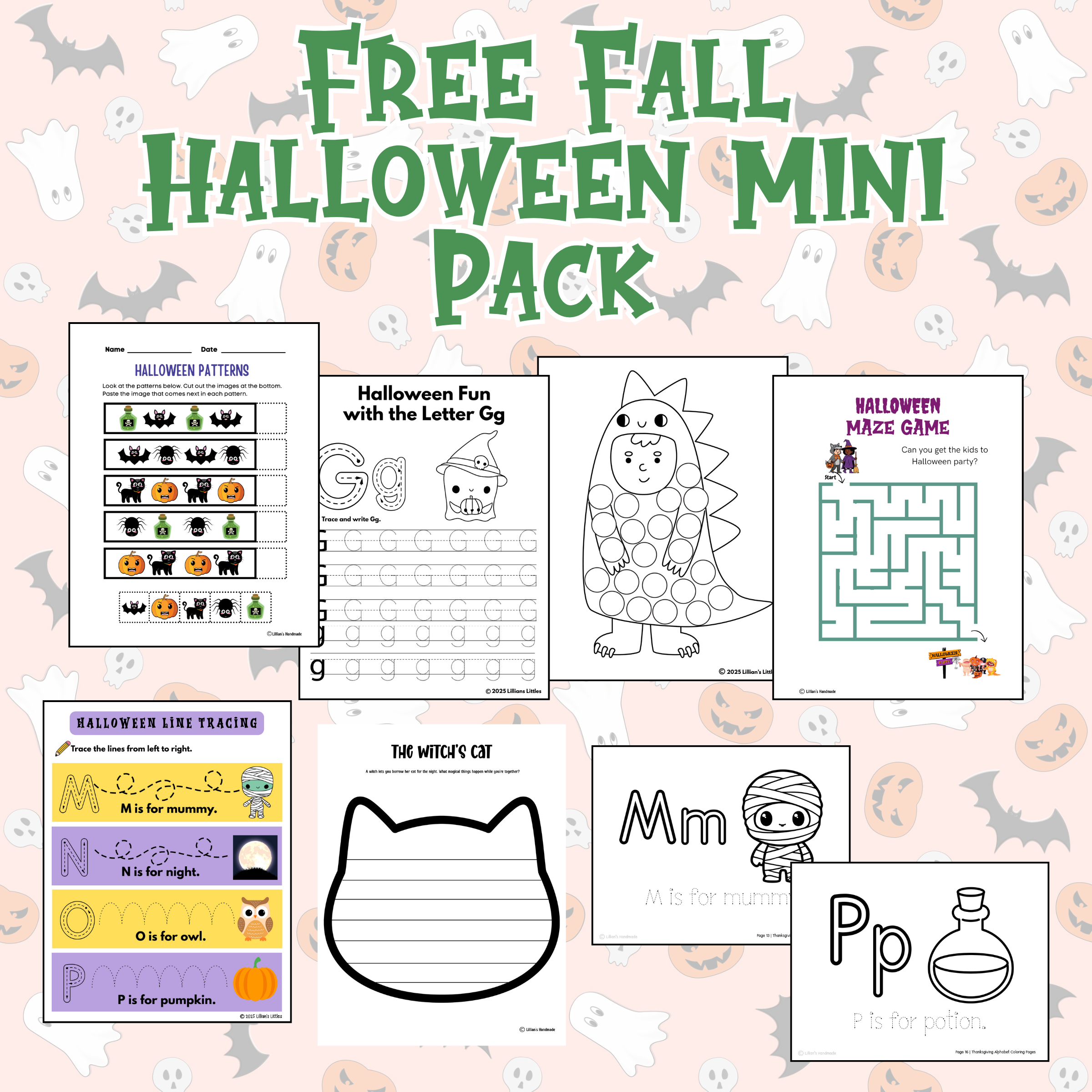 Free Halloween Mini Pack | Printable Preschool & Kindergarten ...