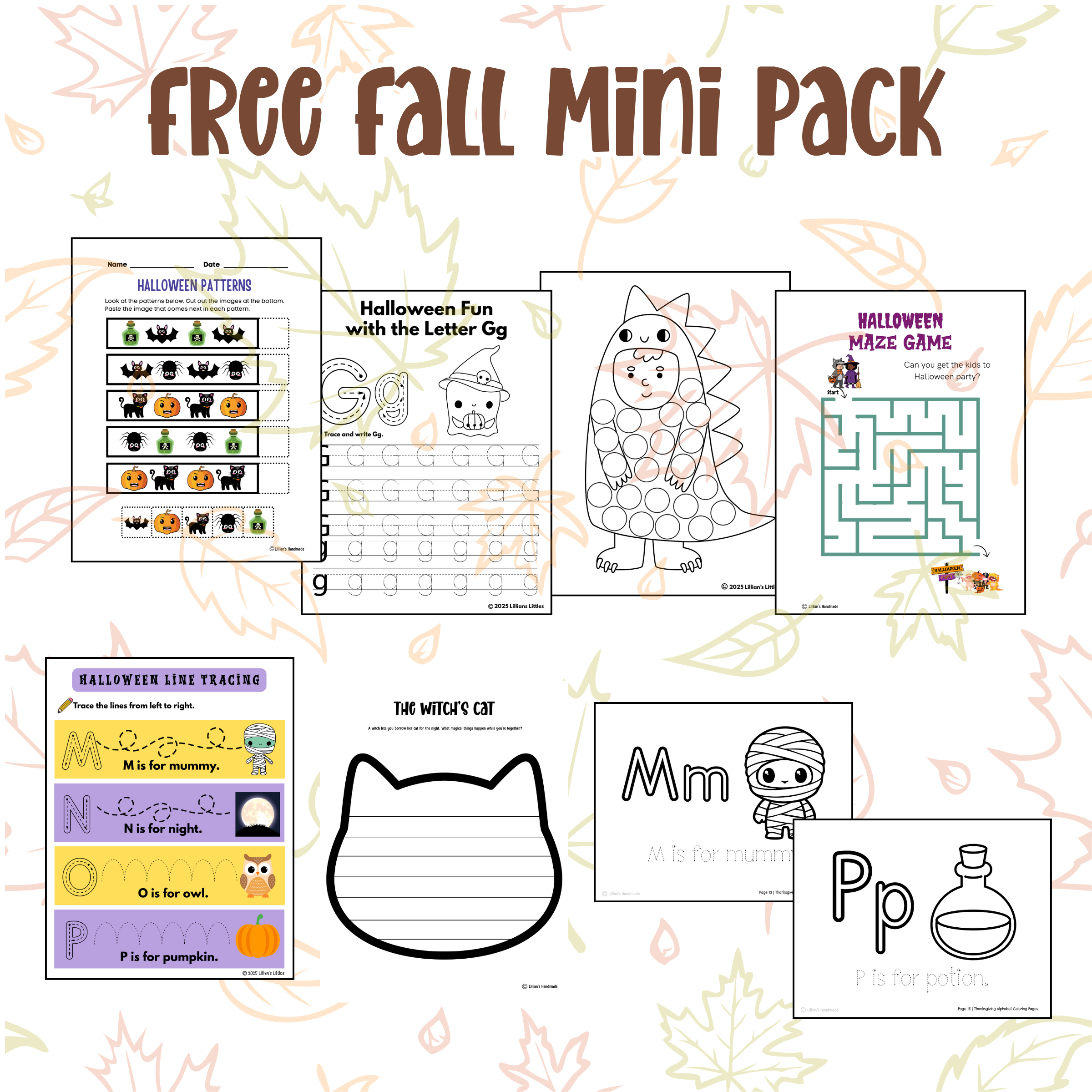 Free Fall Mini Pack Cover – Lillian's Handmade