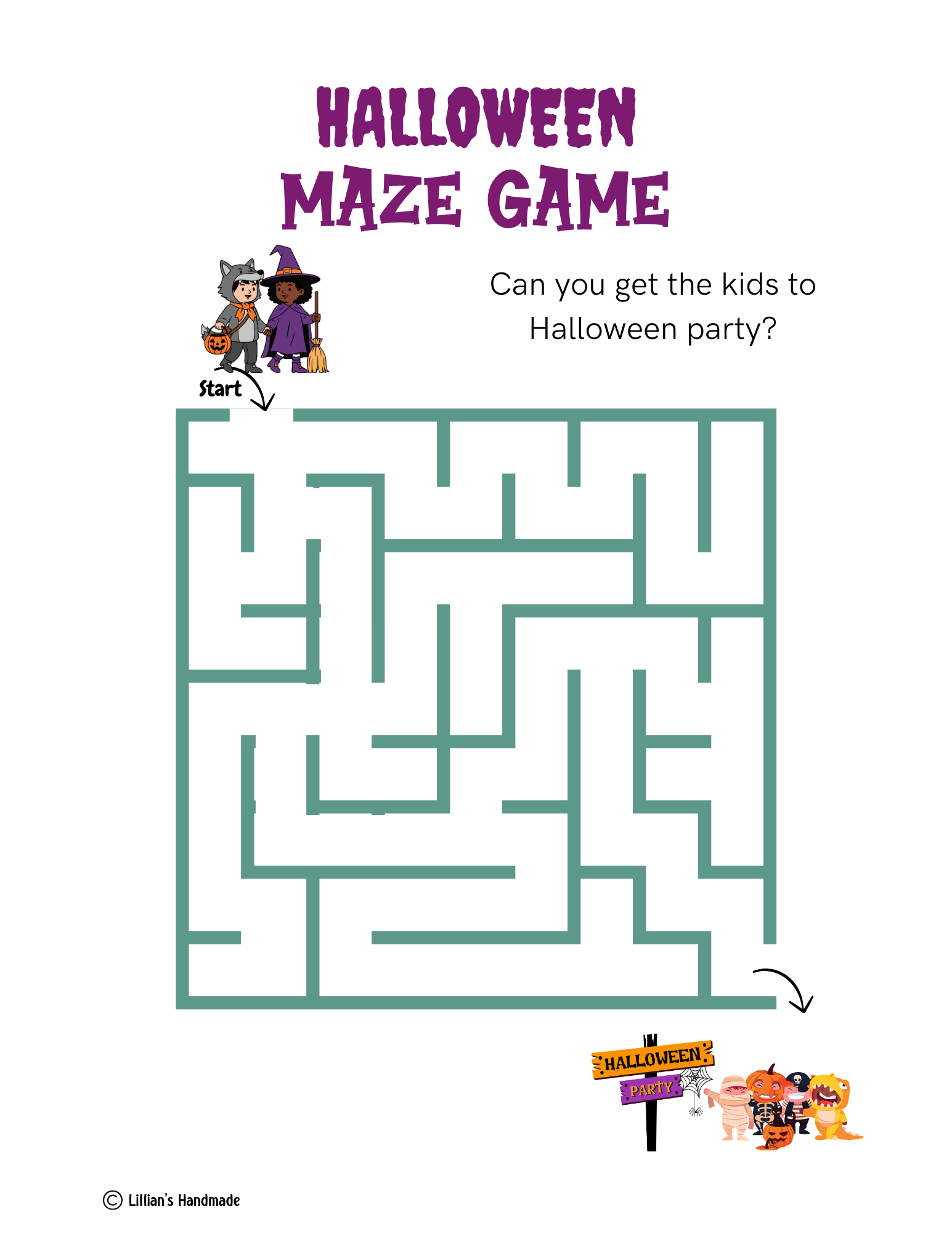 Halloween Maze Game – Lillian's Handmade