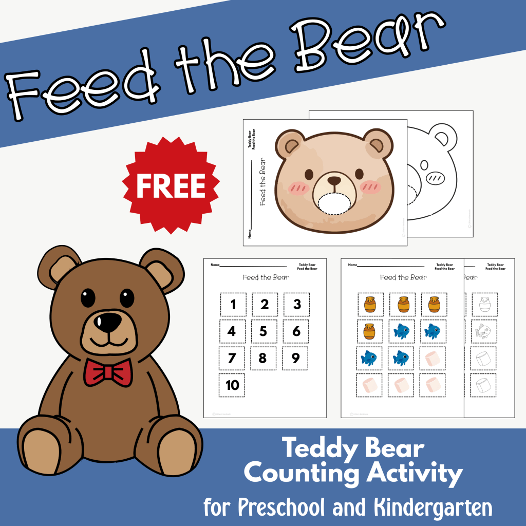 Feed the Bear – FREE Counting Activity – Lillian's Handmade